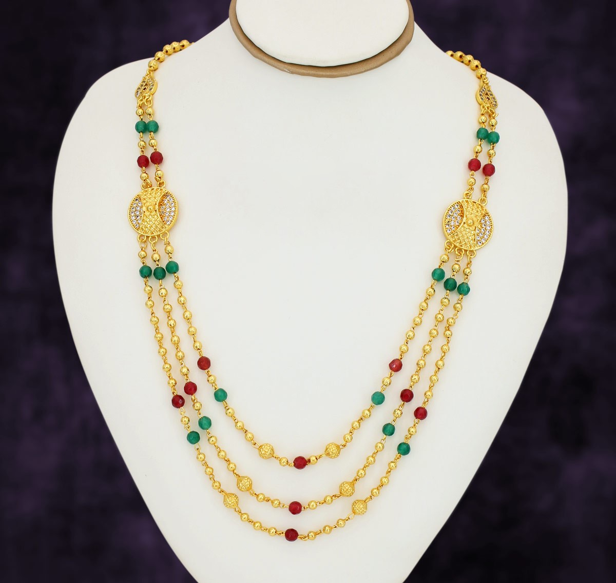 24 K GOLD PLATED MALA-B-207