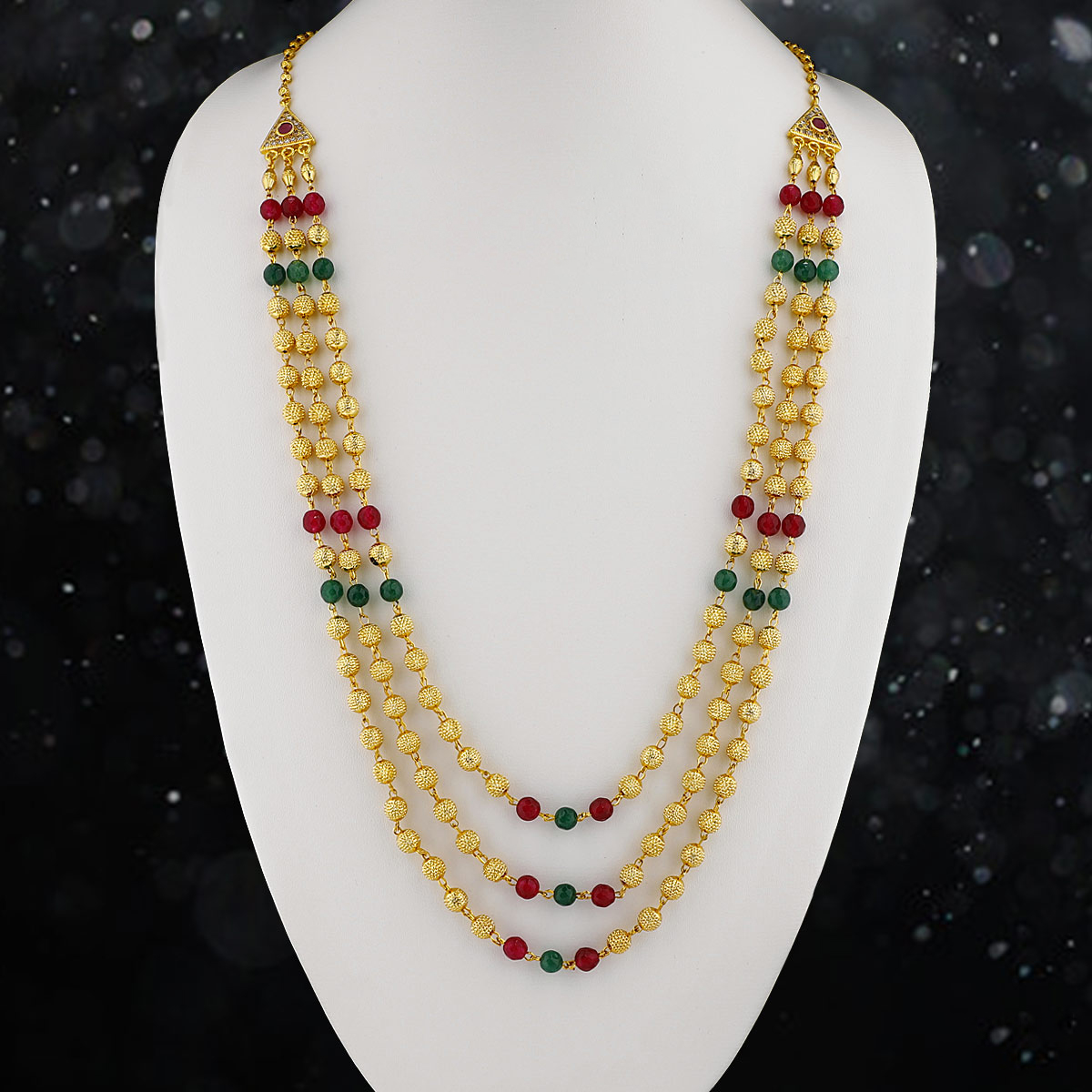 24 K GOLD PLATED MALA-B-220