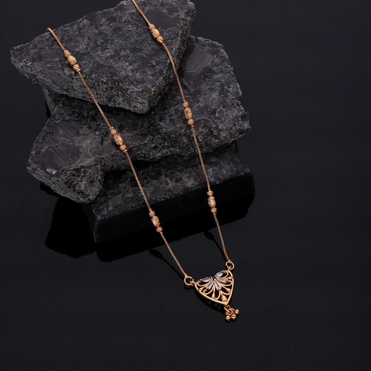 18K ROSE GOLD PLATED FANCY NECKLACE 70997